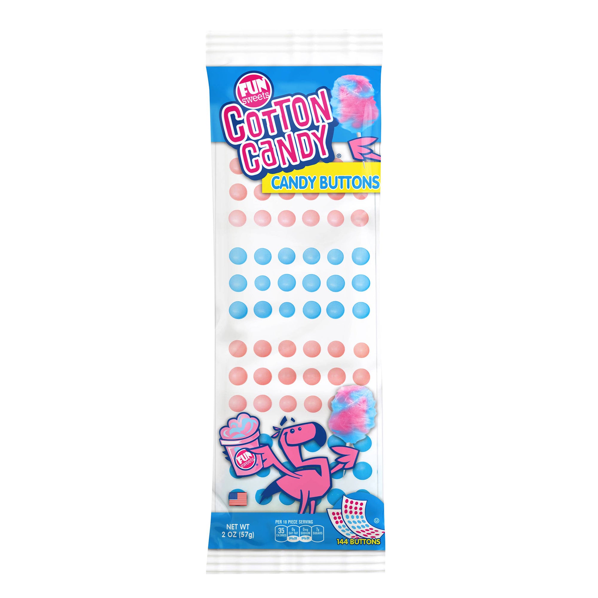 MEGA Candy Buttons, Cotton Candy, 30ct Case – Grandpa Joe's