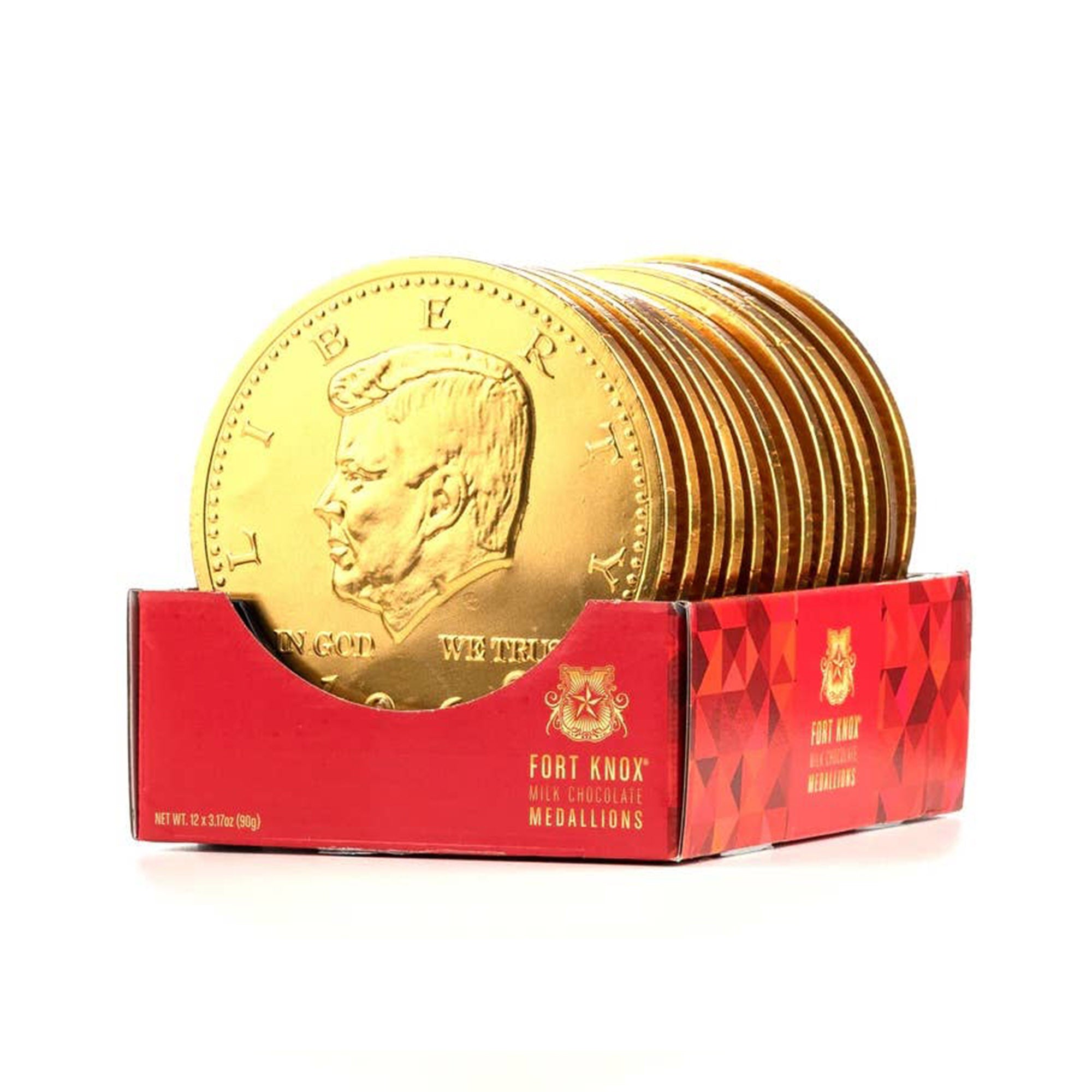 Fort Knox Mega Gold Medallion, 5" Wide, 3.17oz, 12ct Box – Grandpa Joe's